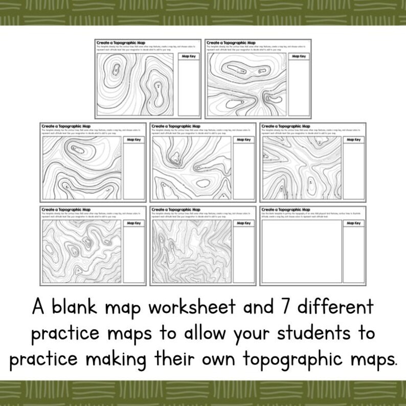 Make Your Own Topographic Map | Geography Art and Craft - Etsy