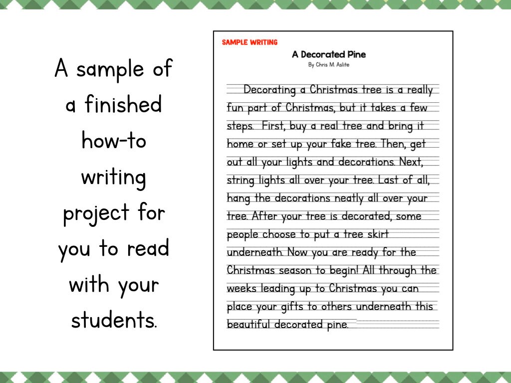 How to Decorate A Christmas Tree- Writing and Sequencing Activity - Etsy