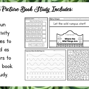 Where the Wild Things Are- Picture Book Study Companion - Etsy