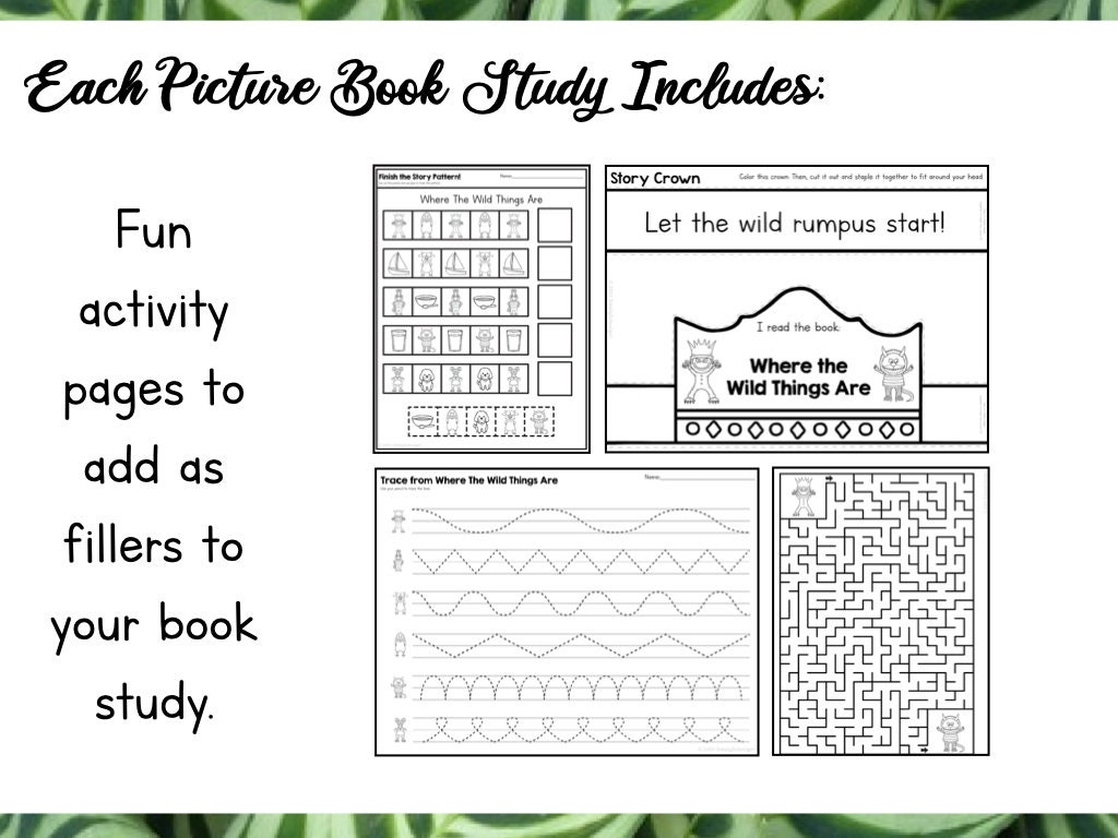 Where the Wild Things Are Picture Book Study Companion - Etsy