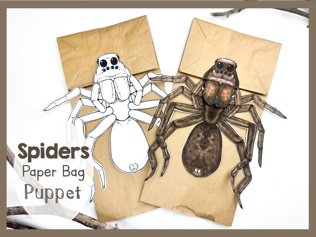Spider Puppet Craft Kit | Printable Paper Bag Template for Kids ...