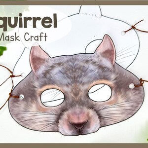 Printable Squirrel Paper Mask | Eco Friendly DIY Craft Template | Fun ...