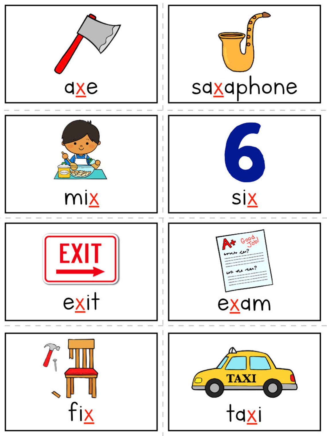 Letter X Bingo Game - Etsy