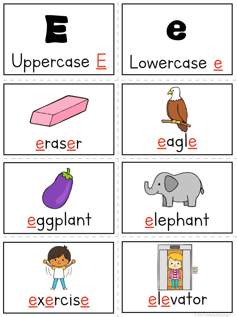 Letter E Bingo Game - Etsy