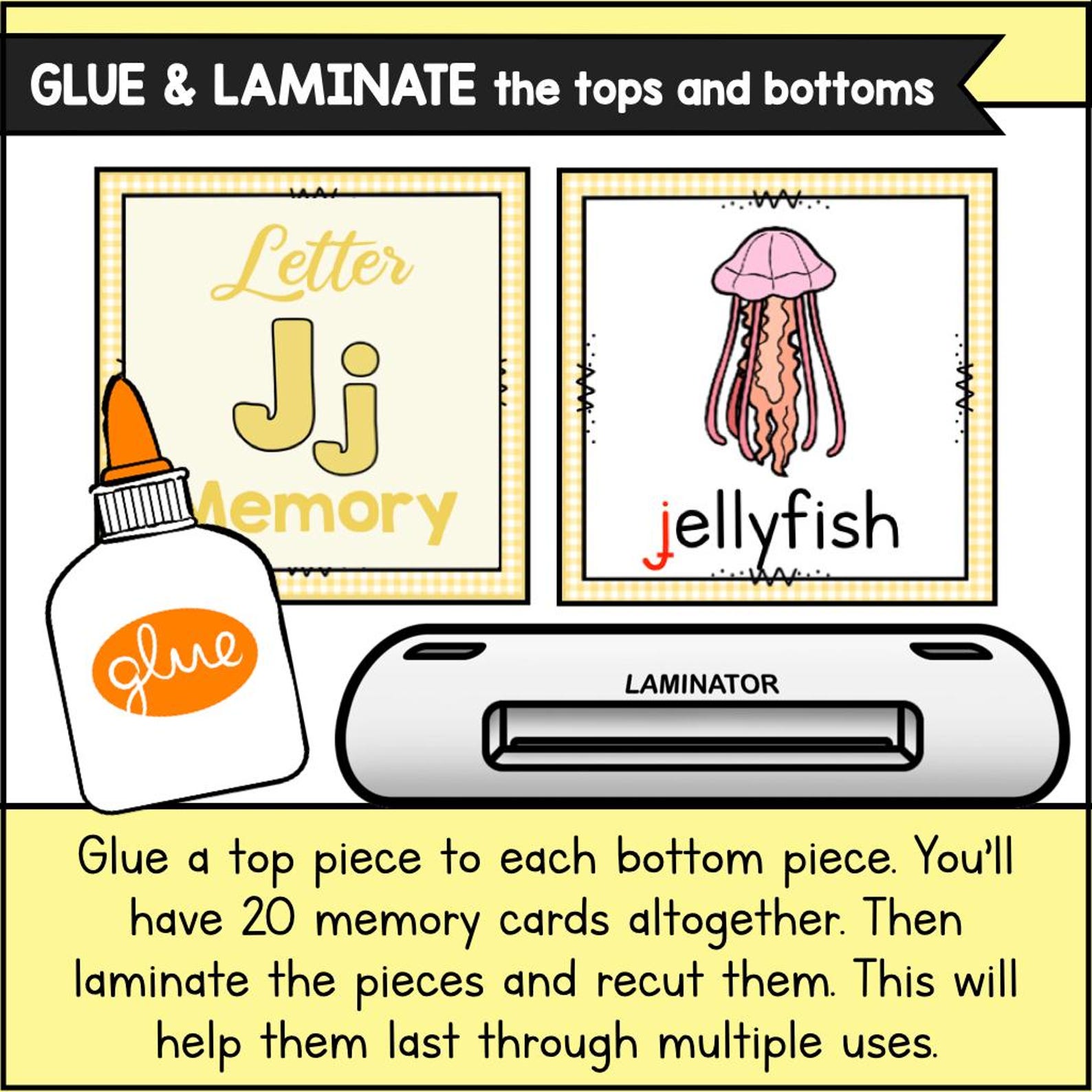 Letter J MEMORY GAME Printable - Alphabet Matching Cards for Preschool ...