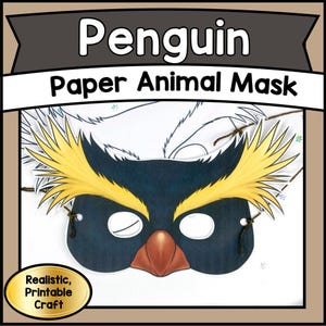 Penguin Mask Printable - Etsy