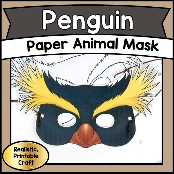 Penguin Mask - Etsy
