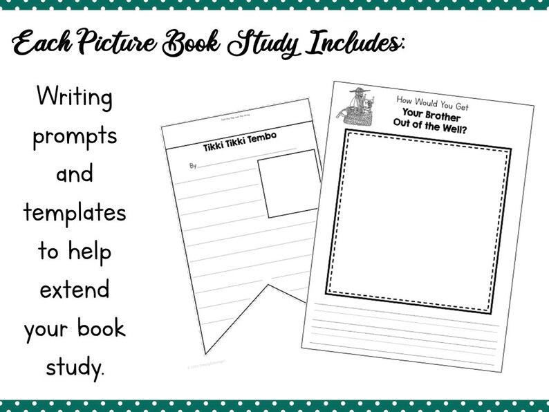 Tikki Tikki Tembo Picture Book Study Companion - Etsy