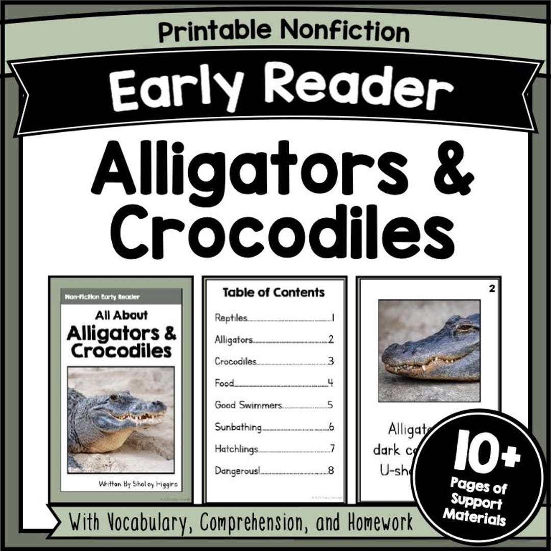 Alligators & Crocodiles Science Unit Animal Adaptation Worksheets ...
