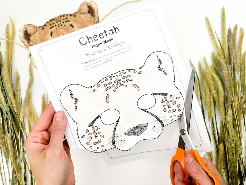 Printable Cheetah Face Mask | Creative Paper Craft Template | Animal ...