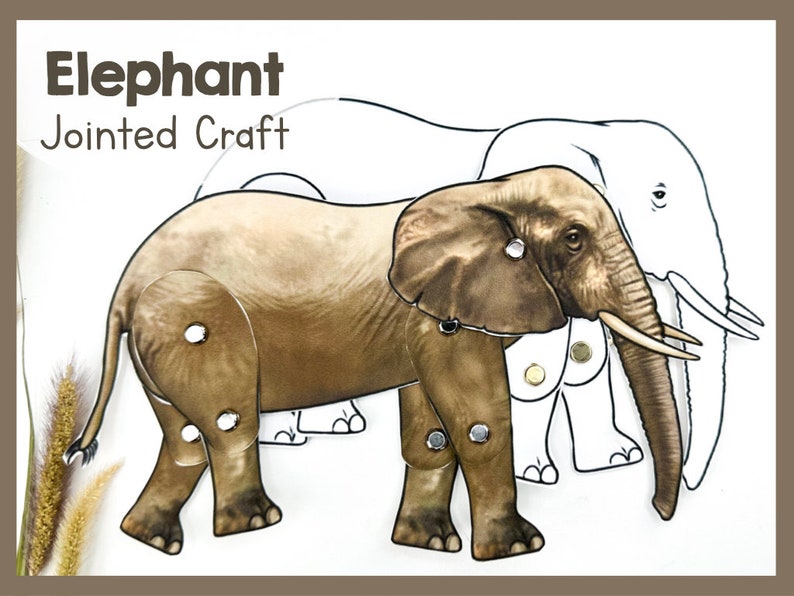 Printable Articulated Elephant Puppet | Fun Educational Activity for ...