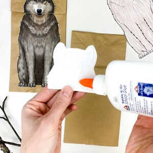 Printable Wolf Puppet Template | Fun Craft Activity for Kids Art ...