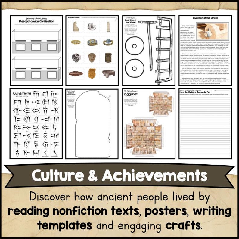 Lessons on Mesopotamia Archeology Unit Study Bundle for 2nd, 3rd, 4th ...