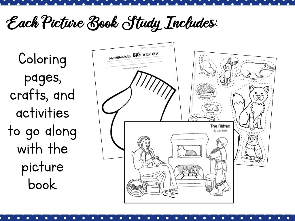 The Mitten- Picture Book Study - Etsy