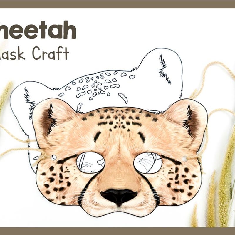 Cheetah Face Mask - Etsy