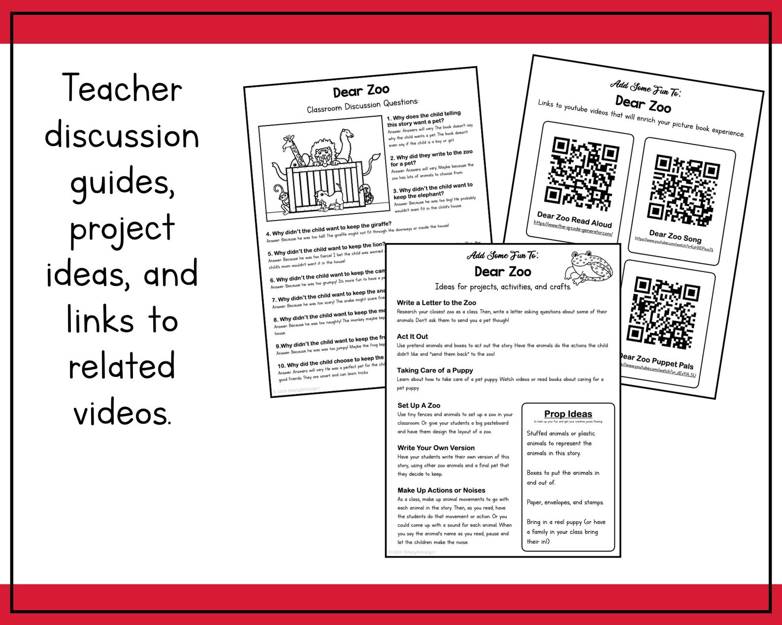 Dear Zoo- Picture Book Study Companion - Etsy