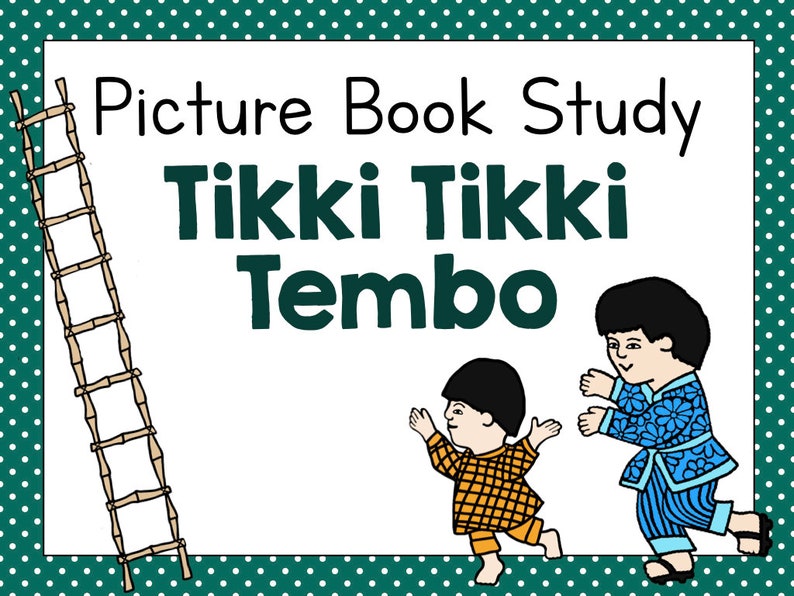 Tikki Tikki Tembo- Picture Book Study Companion - Etsy