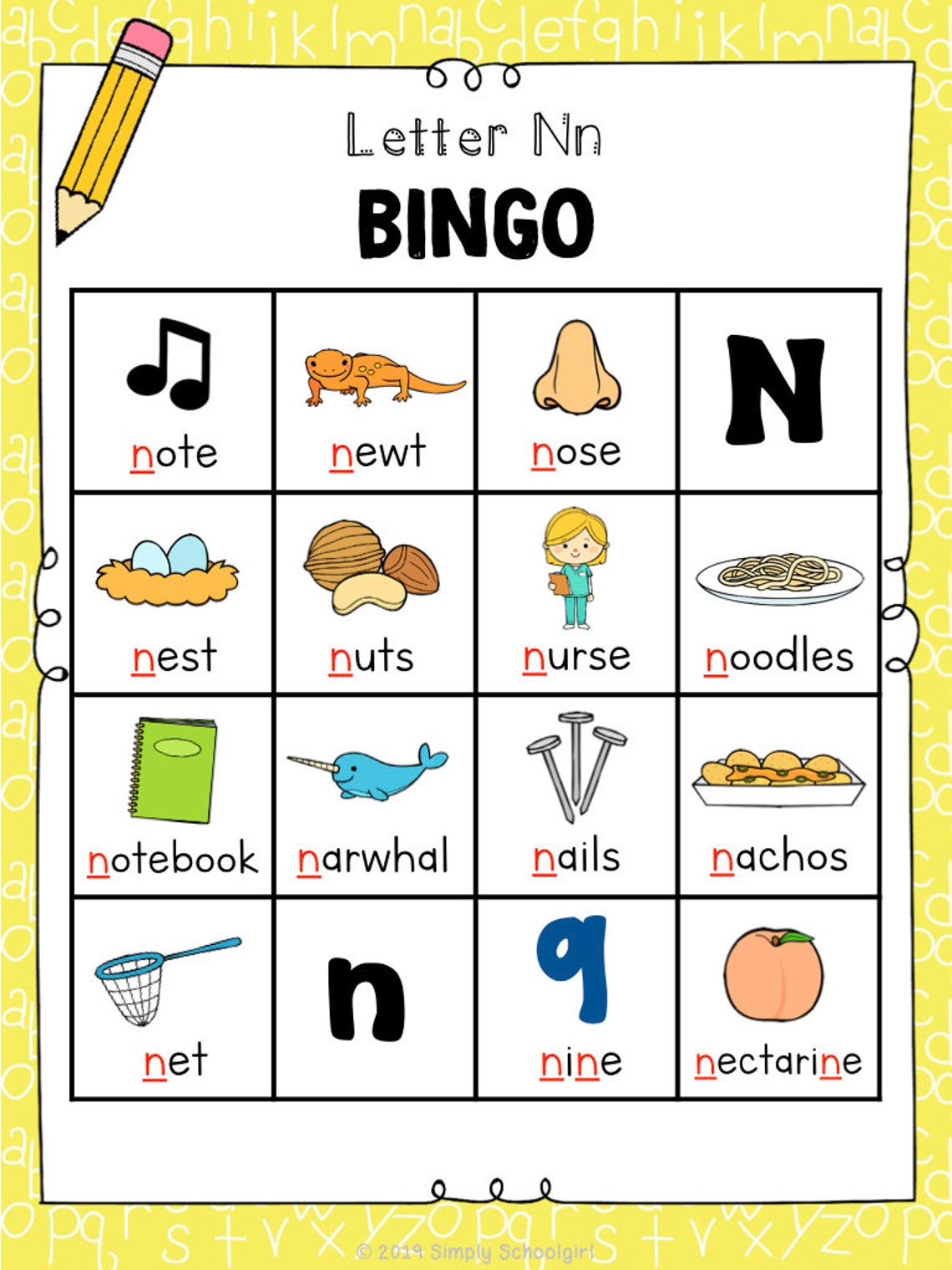 Letter O Bingo Game - Etsy