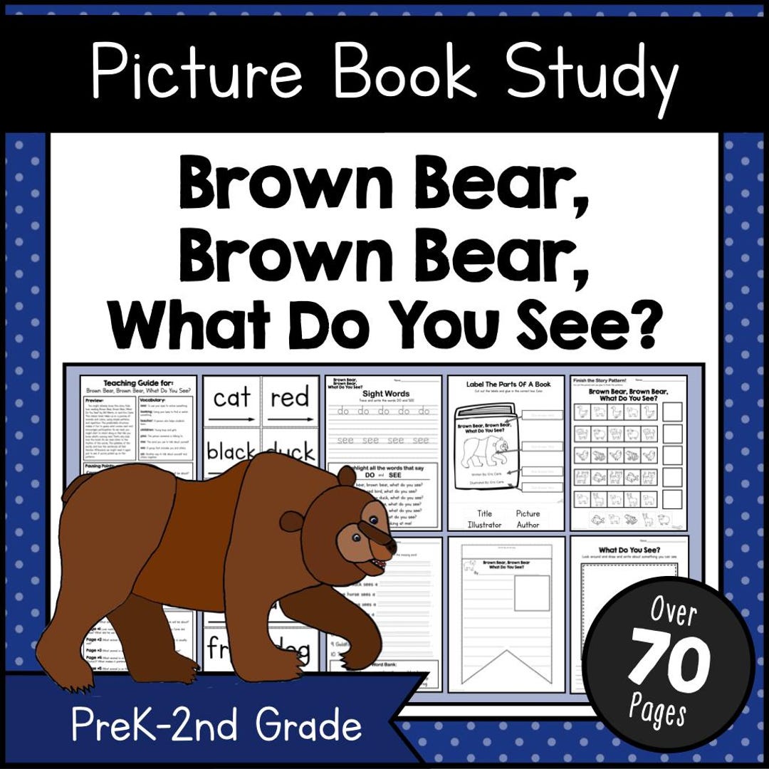 Brown Bear, Brown Bear What Do You See? Book Study PDF | Preschool ...