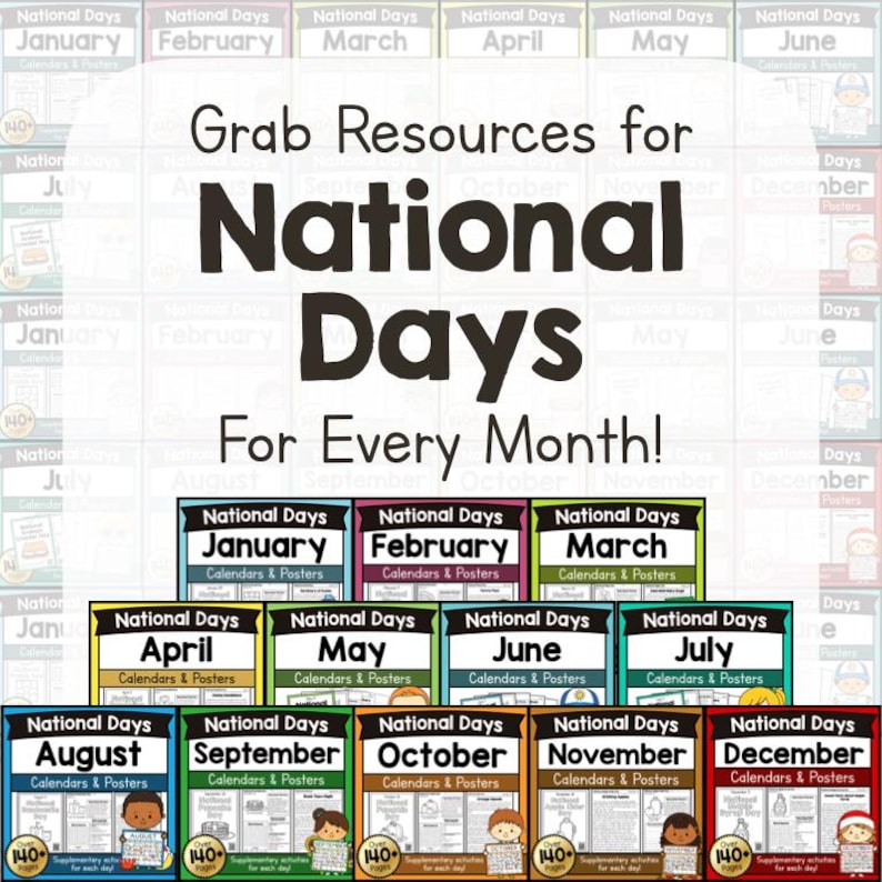 September National Days Calendars Posters Worksheets Articles Printable ...