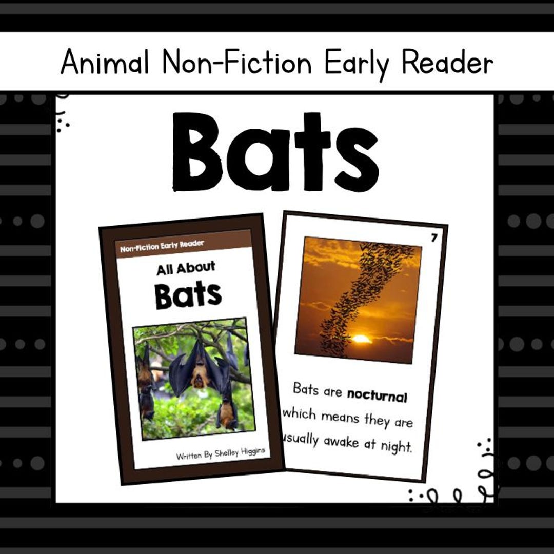 Printable Bats NONFICTION Early Reader PDF | DIY Animal Book With Real ...