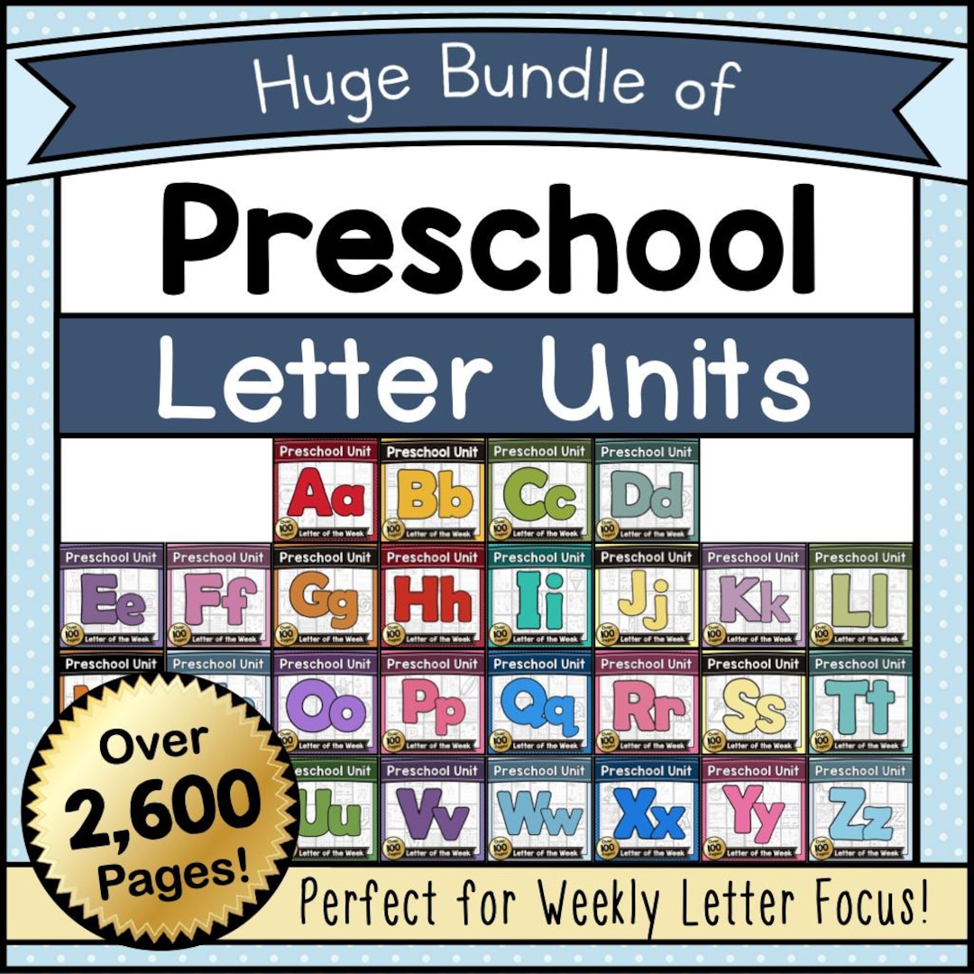 PRESCHOOL ALPHABET Memory Game Bundle - Letter of the Week A-Z Bundle ...