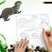 Printable Otter Craft Template | Articulated Jointed Animal | Woodland ...