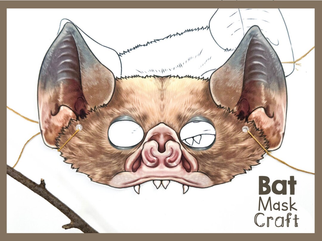 Print at Home Bat Paper Mask | Eco Friendly DIY Craft Template | Fun ...