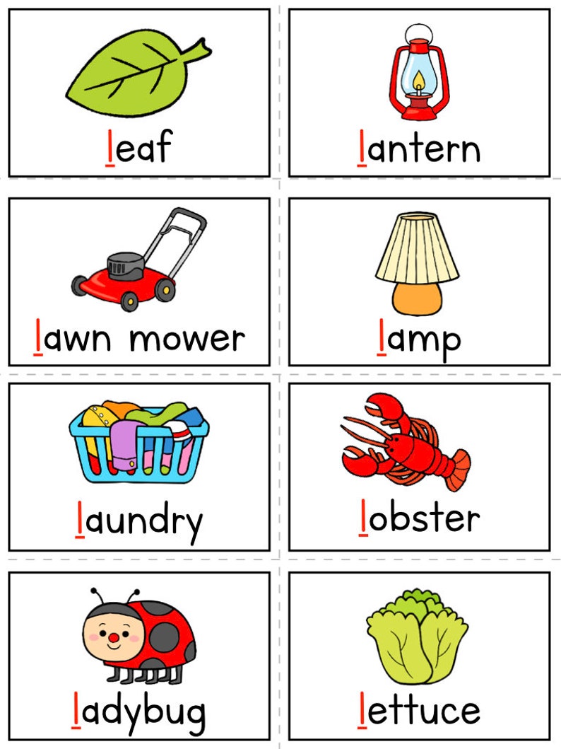 Letter L Bingo Game - Etsy