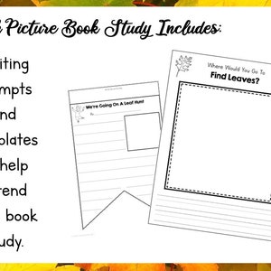 We're Going on a Leaf Hunt- Picture Book Study Companion - Etsy