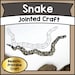 Printable Articulated SNAKE Puppet | DIY Jointed Animal Craft Template ...