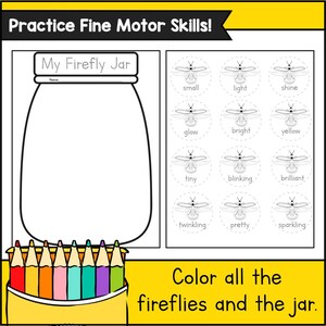 Printable FIREFLY Jar Activity | Lightning Bug Craft for Emerging ...