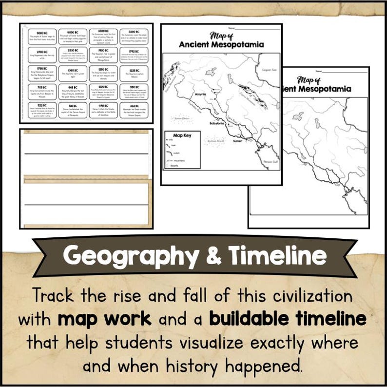 Lessons on Mesopotamia Archeology Unit Study Bundle for 2nd, 3rd, 4th ...