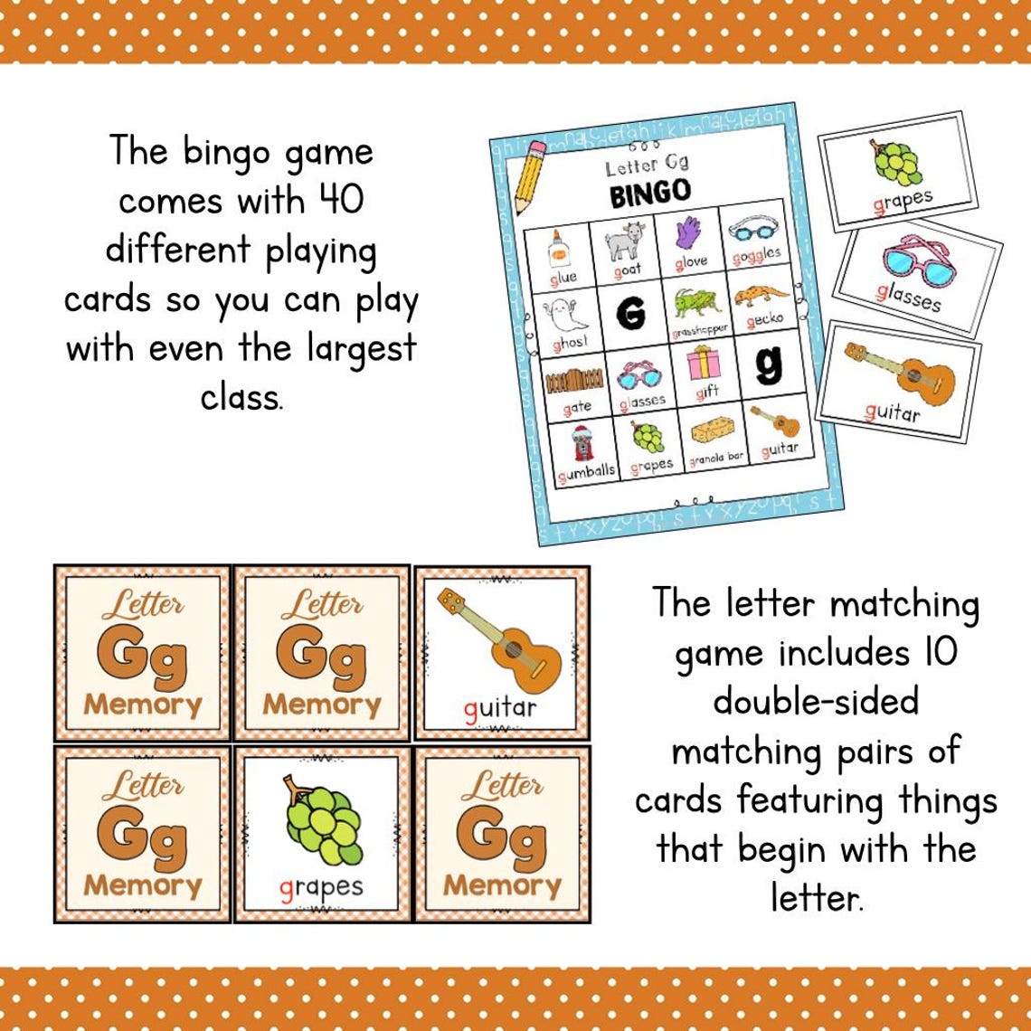 Fun Letter G Preschool Packet - Alphabet Learning With Tracing, Phonics ...