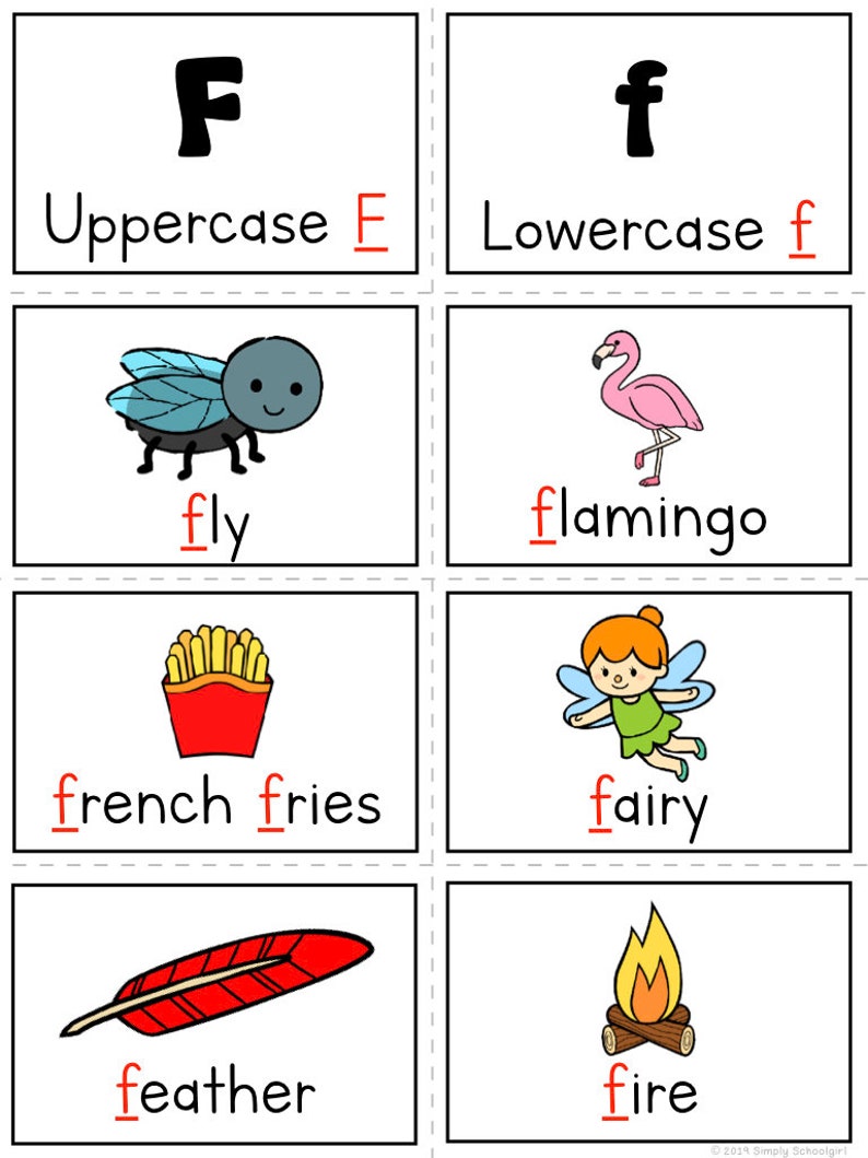 Letter F Bingo Game - Etsy