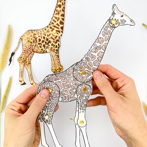 Printable Jointed Giraffe Puppet Craft | DIY Articulated Animal ...