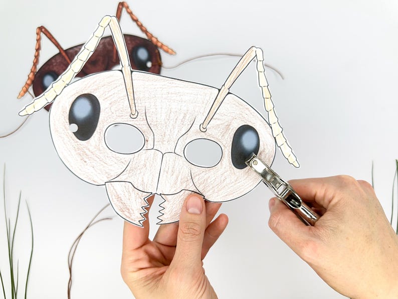 Ant Printable Mask | Paper Animal Face Kit | Fun Animal Interactive ...