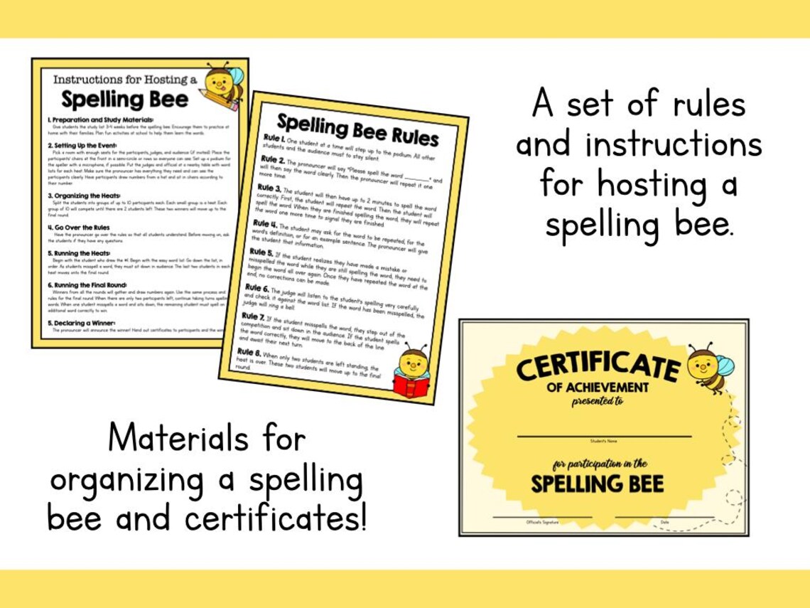 5th Grade Spelling Bee | Instructions to Host a Class or School ...