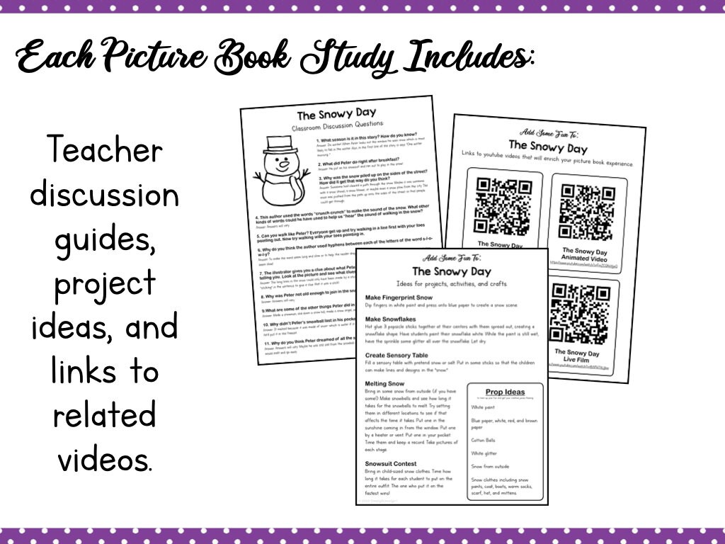 The Snowy Day- Picture Book Study - Etsy