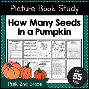 How Many Seeds in a Pumpkin? | Picture Book Study Companion and ...