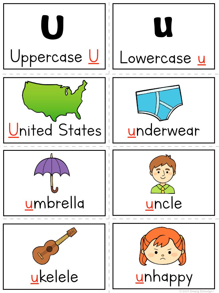 Letter U Bingo Game | Etsy