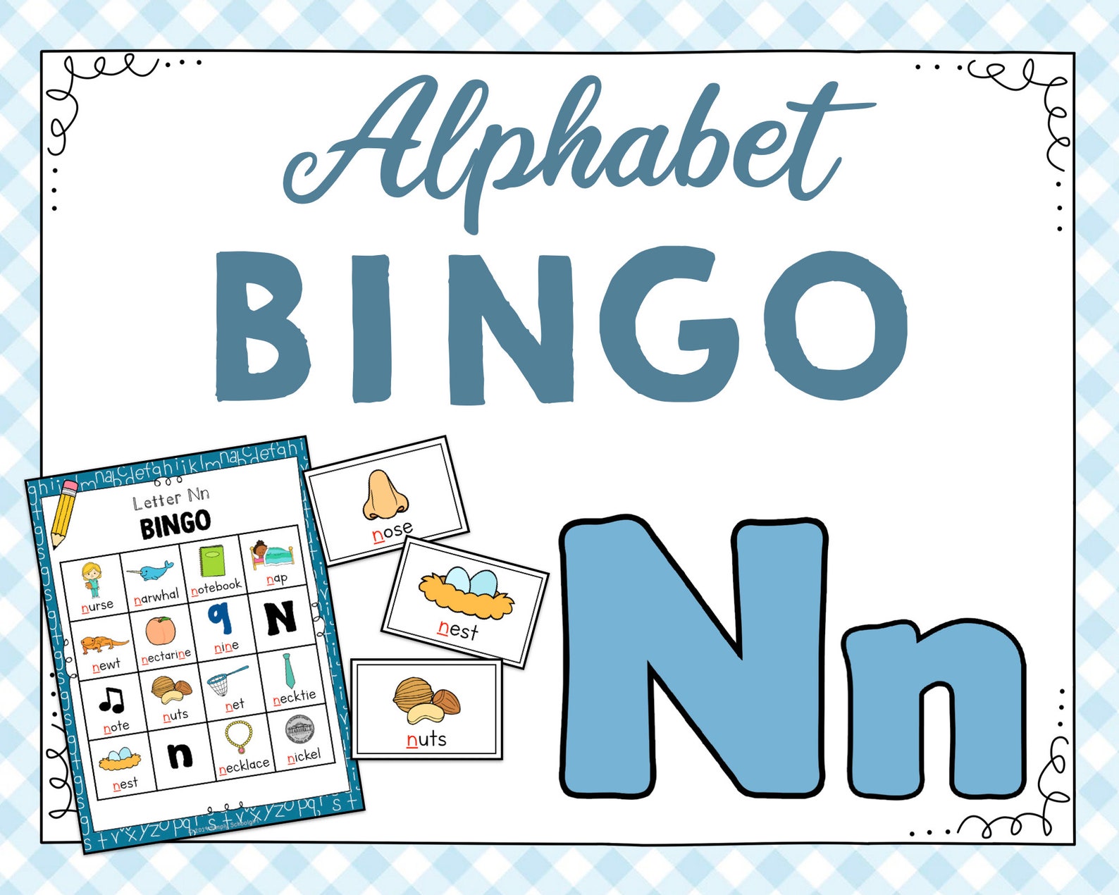 Letter N Bingo Game - Etsy
