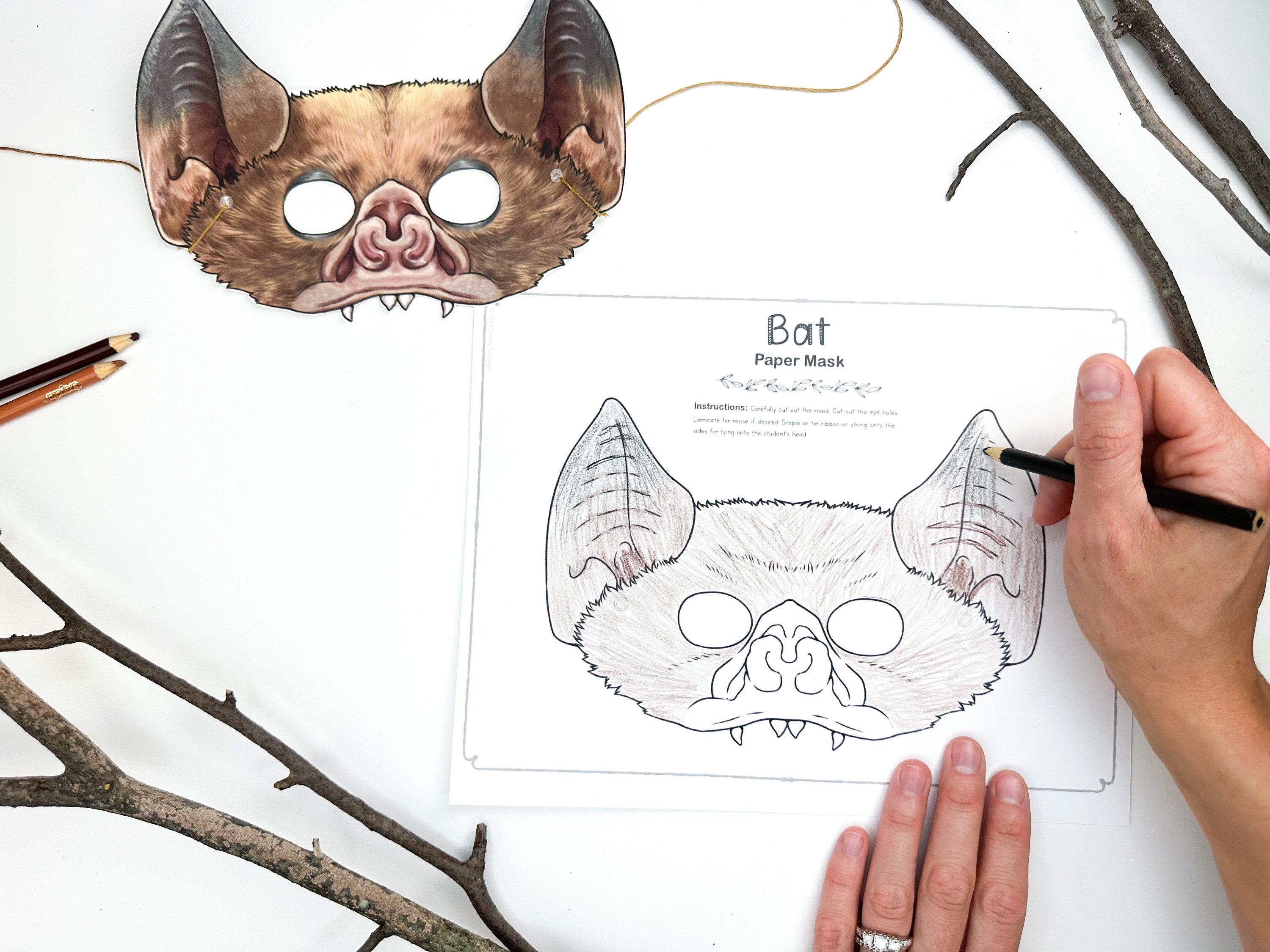 Print at Home Bat Paper Mask | Eco Friendly DIY Craft Template | Fun ...
