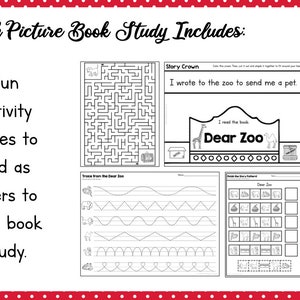 Dear Zoo- Picture Book Study Companion - Etsy