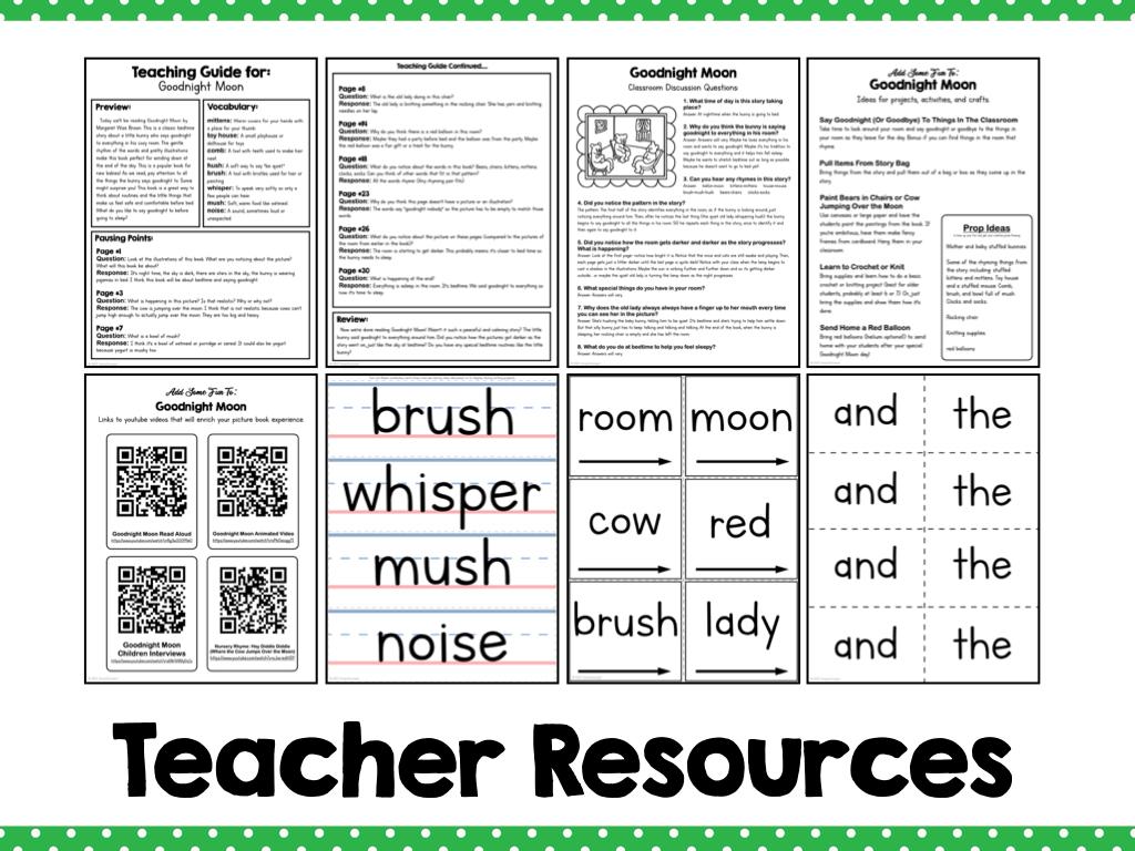 Goodnight Moon - Picture Book Study Companion - Etsy