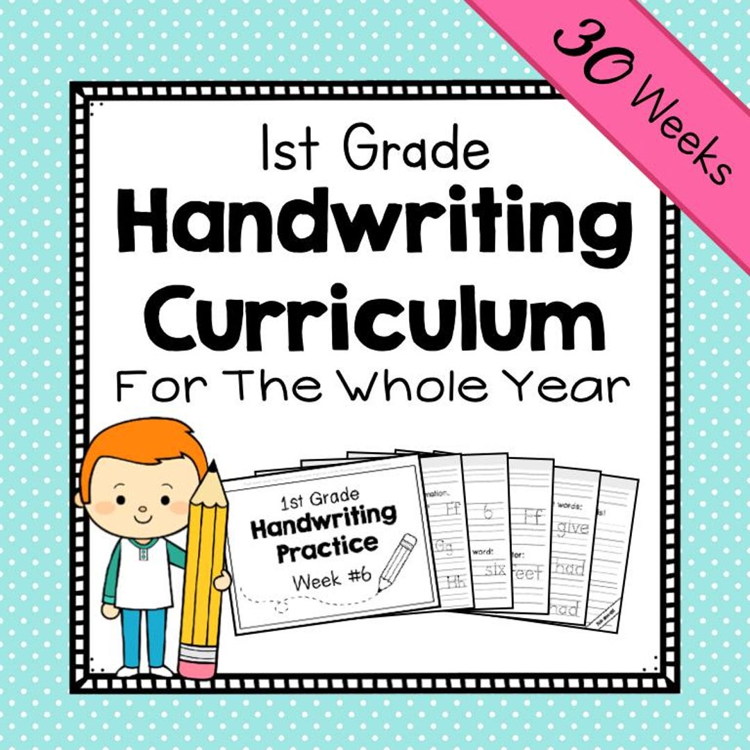 1st Grade Handwriting Curriculum | Complete Full-year Printable ...