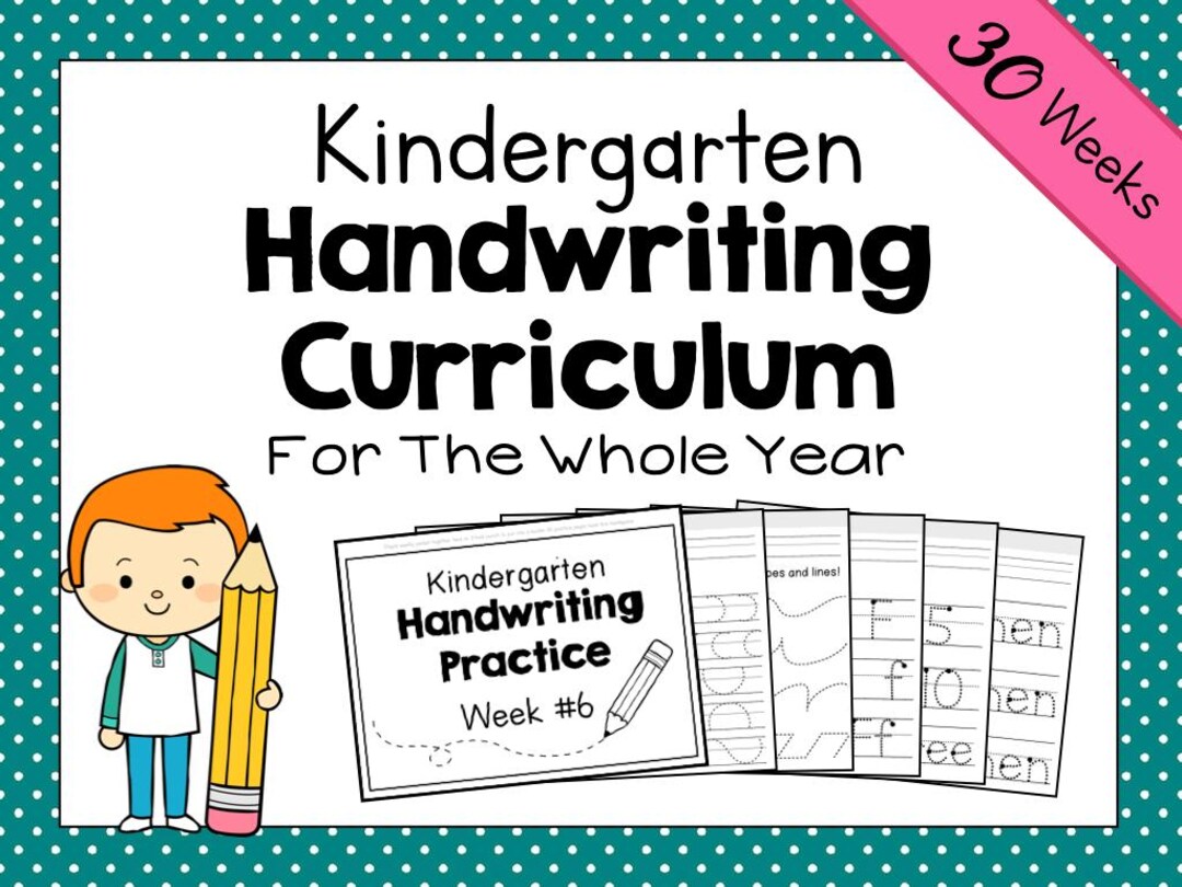 Kindergarten Handwriting Curriculum | Complete Full-year Printable ...