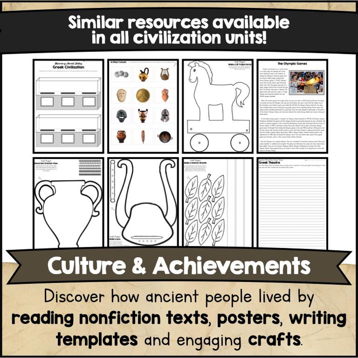 Printable Bundle of 7 Ancient Civilizations Unit Study, Educational ...
