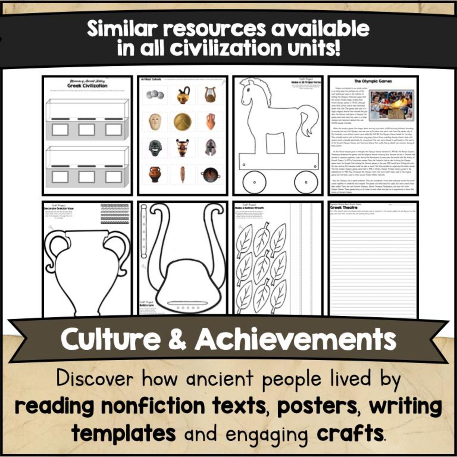 Printable Bundle of 7 Ancient Civilizations Unit Study, Educational ...