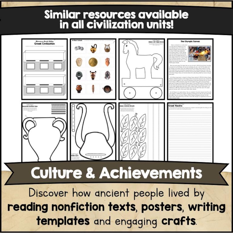 Printable Bundle of 7 Ancient Civilizations Unit Study, Educational ...